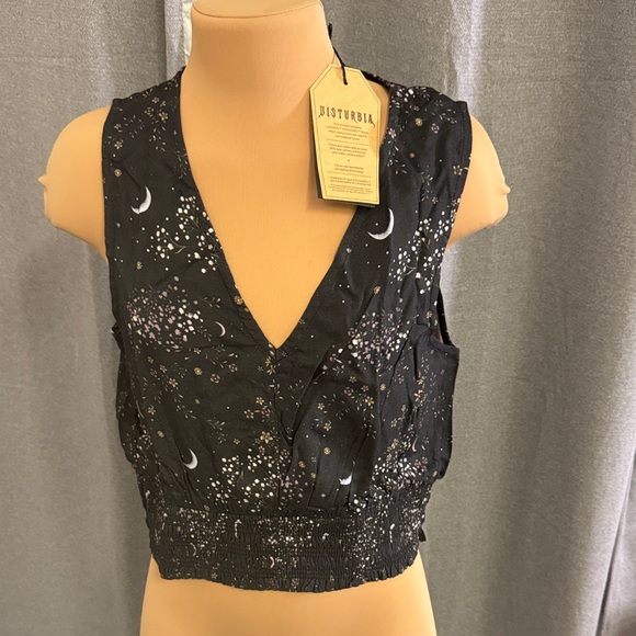 Disturbia | Tops | Disturbia Black Starry Night Crop Top | Poshmark